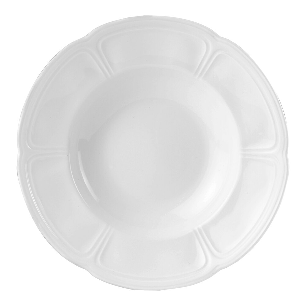 Steelite Distinction Monique 12 oz. White Scalloped Nouveau Bowl - 6/Case
