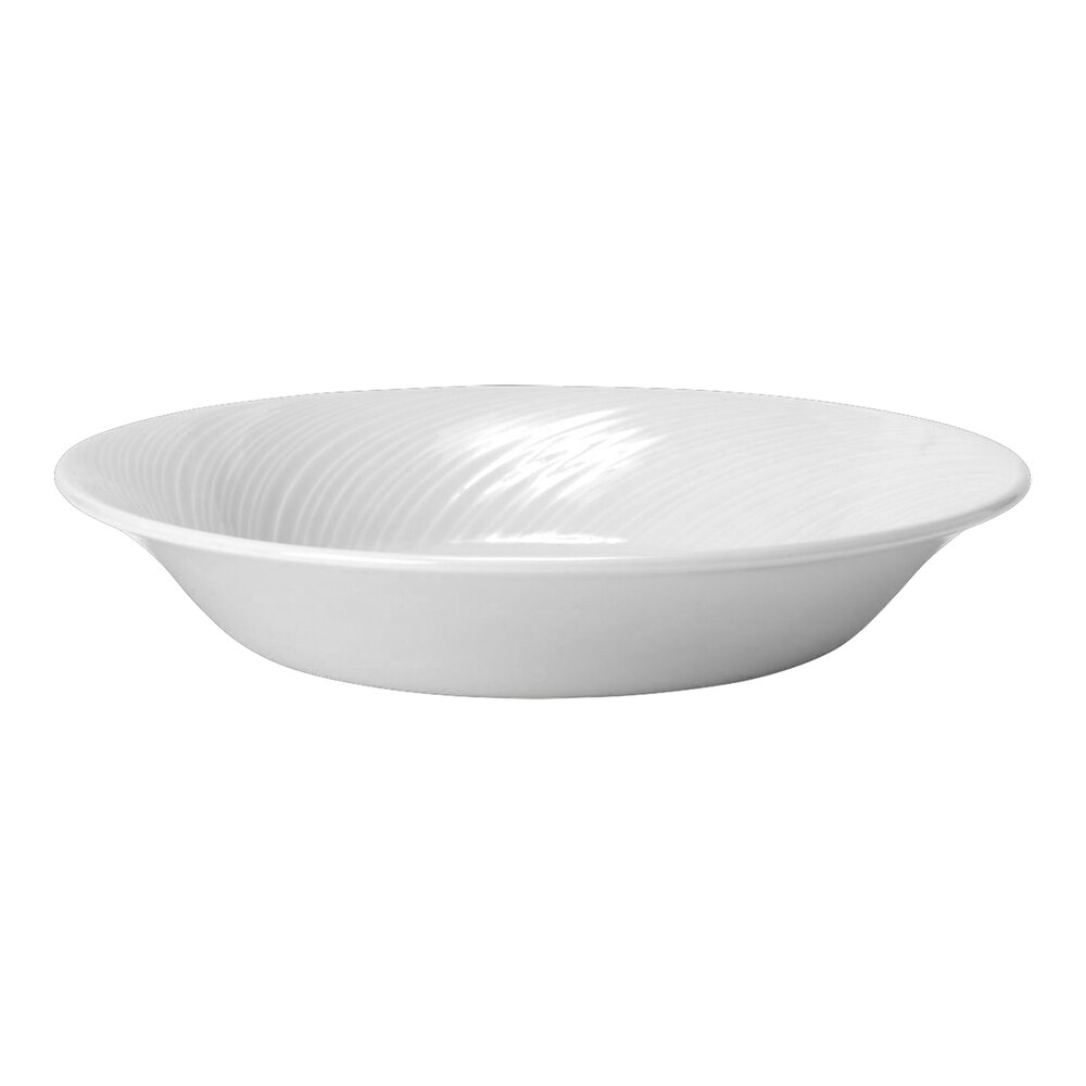 Steelite Distinction Spyro 24 oz. White Embossed Bowl - 12/Case