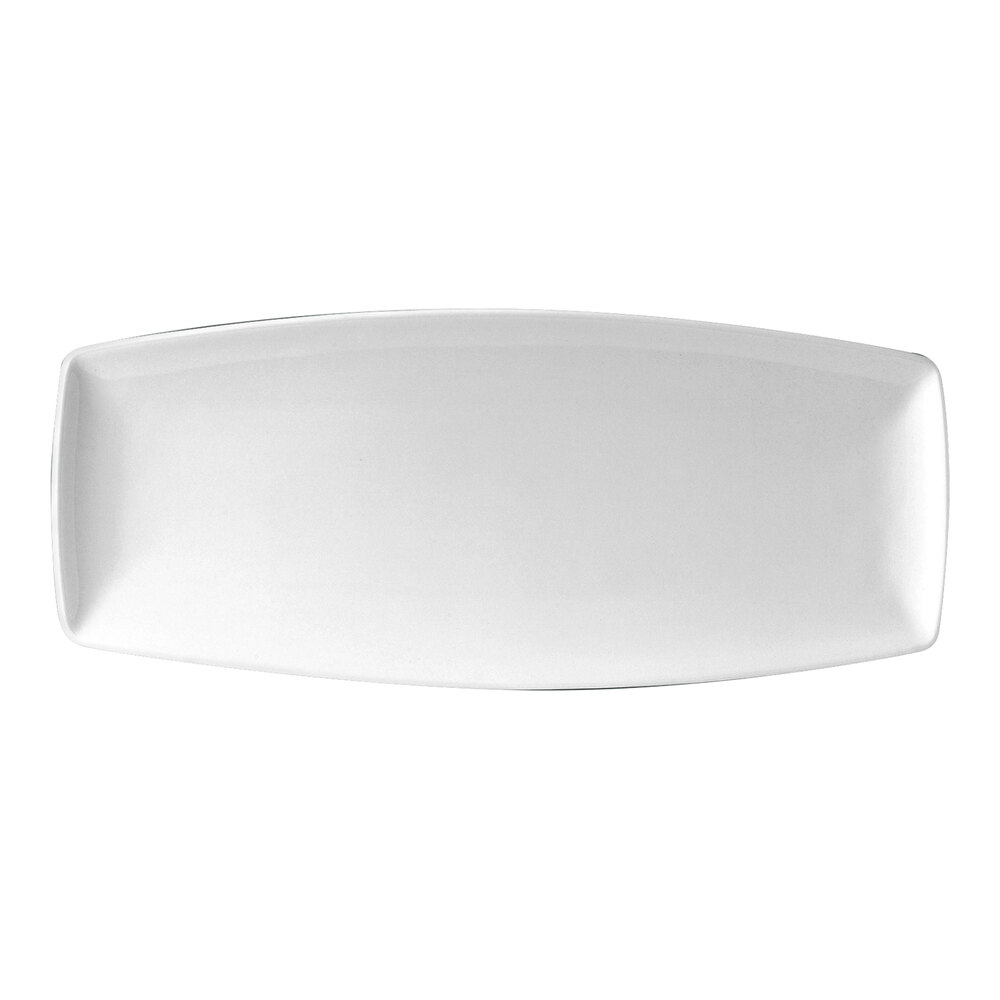 Steelite Distinction Neo 14" x 6" White Rectangular Coupe Tray - 12/Case