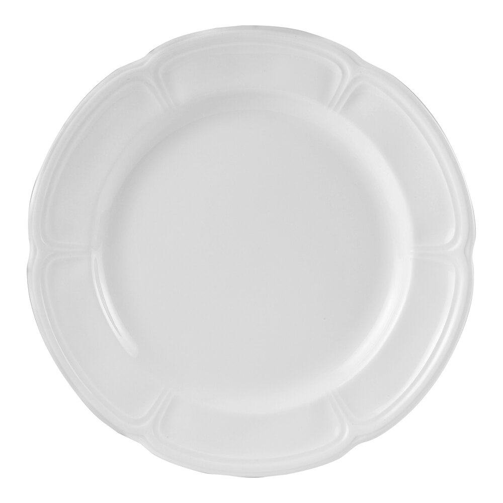 Steelite Distinction Monique 10" White Scalloped Plate - 24/Case
