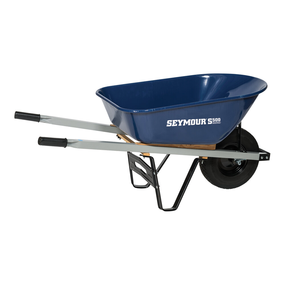 Seymour Midwest S500 Industrial 6 Cu. Ft. Steel Wheelbarrow with ...