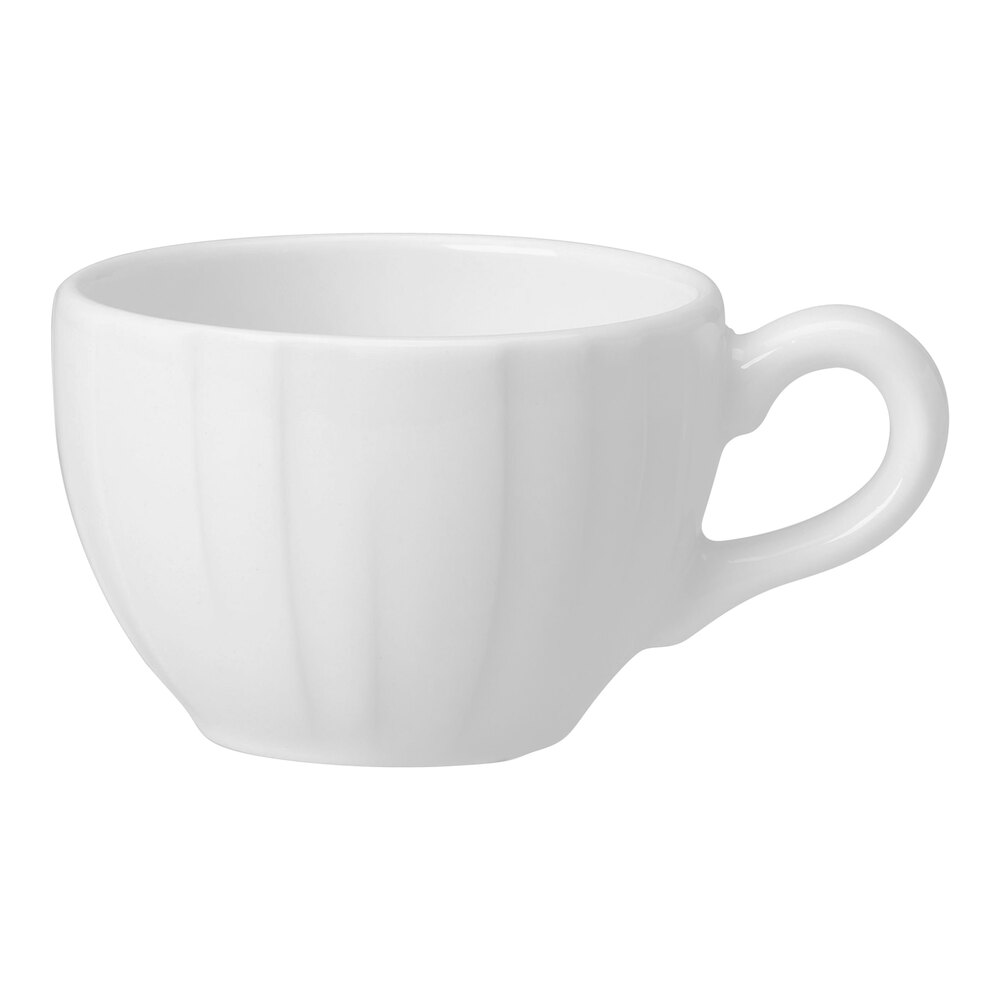 Steelite Distinction Alina 3 oz. White Embossed Cup - 12/Case