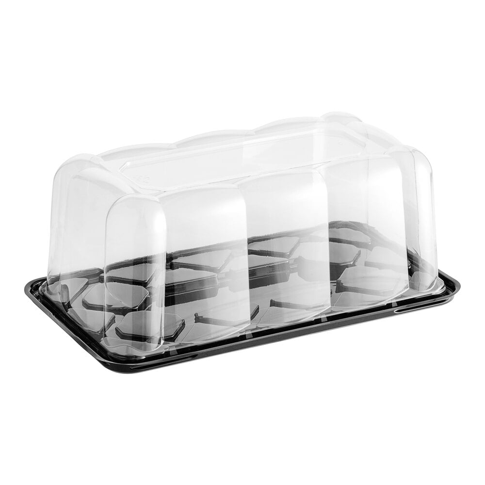 D&W Fine Pack 11 7/8" x 6 7/8" High Dome Cake Display Container with ...