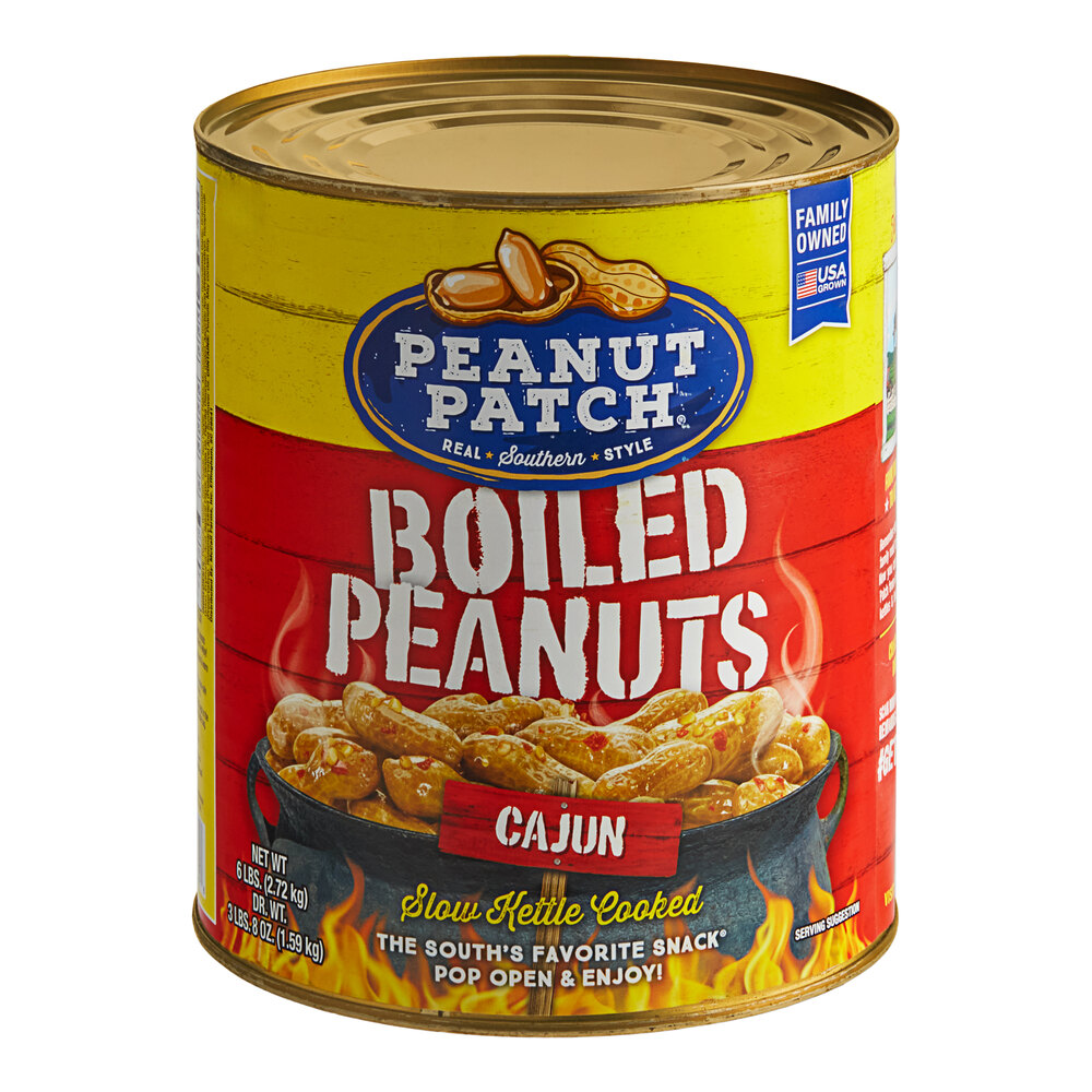 Peanut Patch Cajun Boiled Peanuts #10 Can - 6/Case