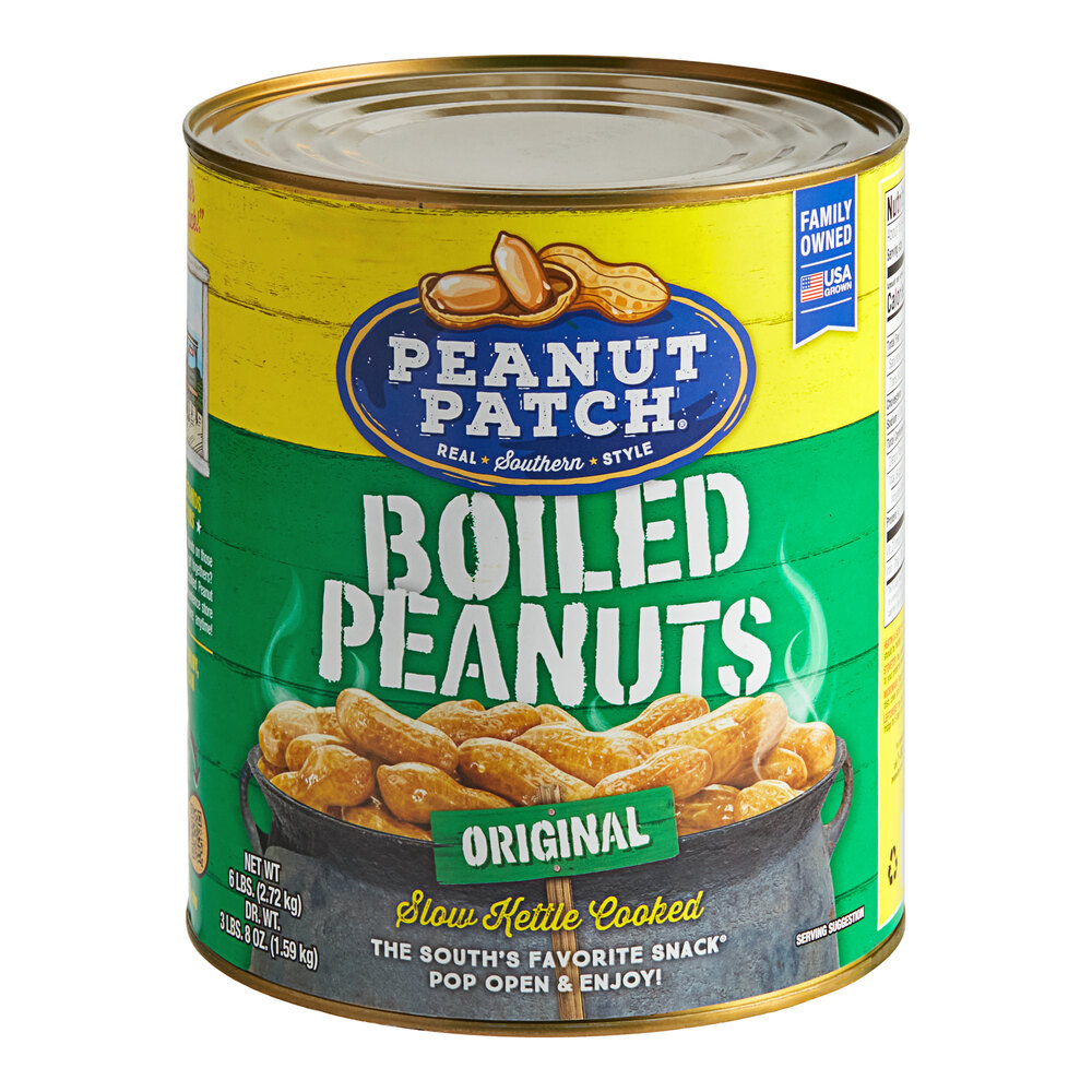 Peanut Patch Original Boiled Peanuts #10 Can - 6/Case