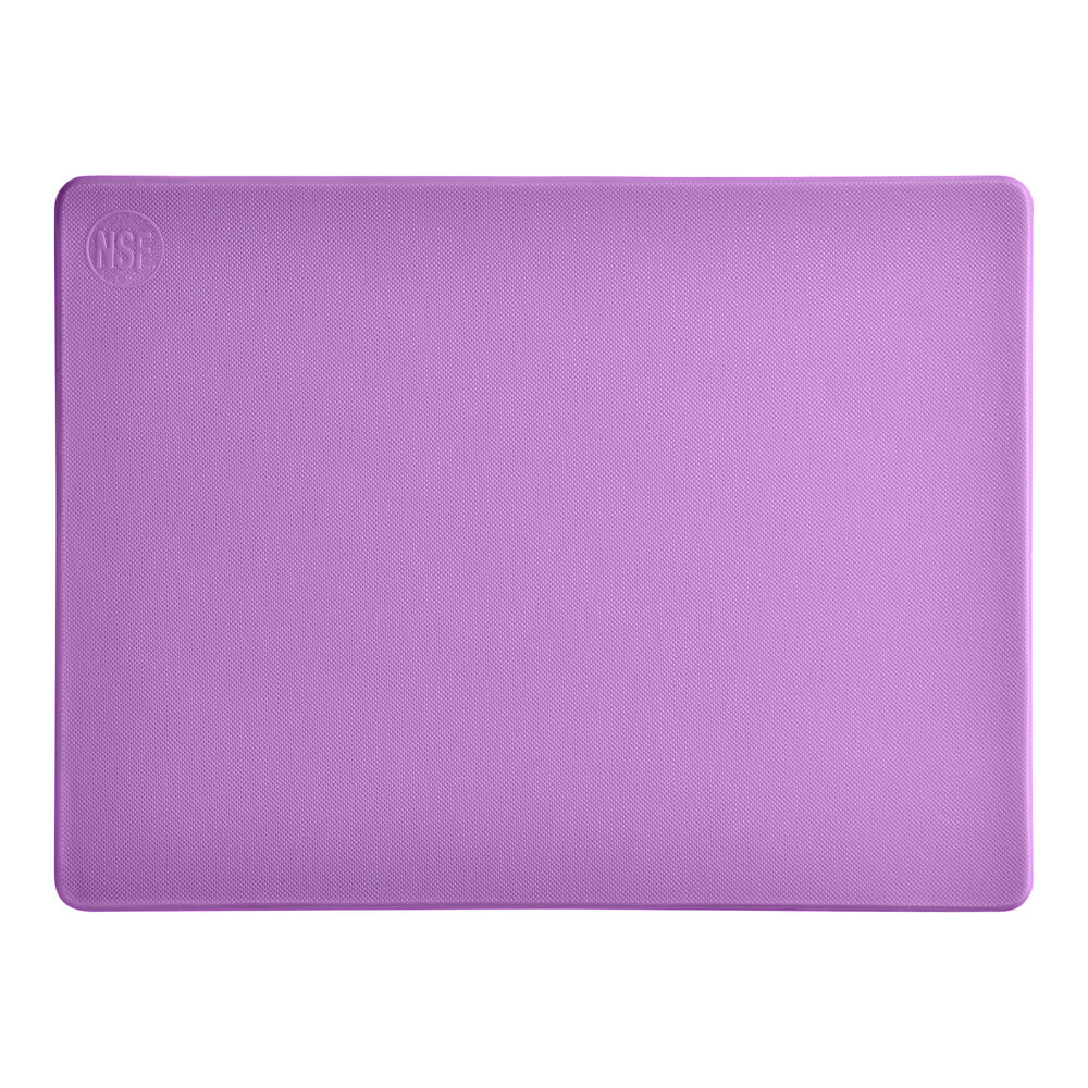 Choice 12'' x 9'' x 1/2'' Purple Polyethylene Cutting Board