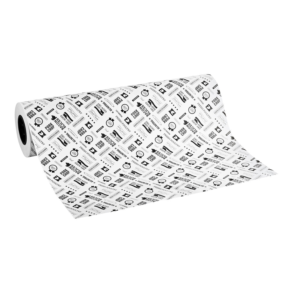 Choice 24" x 700' 40 lb. Barbecue Print Butcher Paper Roll