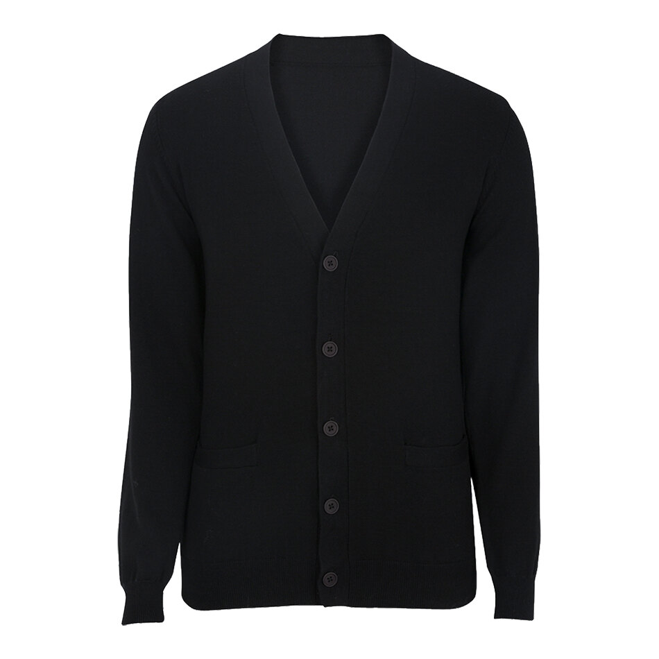 Edwards 4080 Unisex Customizable Black Jersey Knit Cardigan - Cotton ...