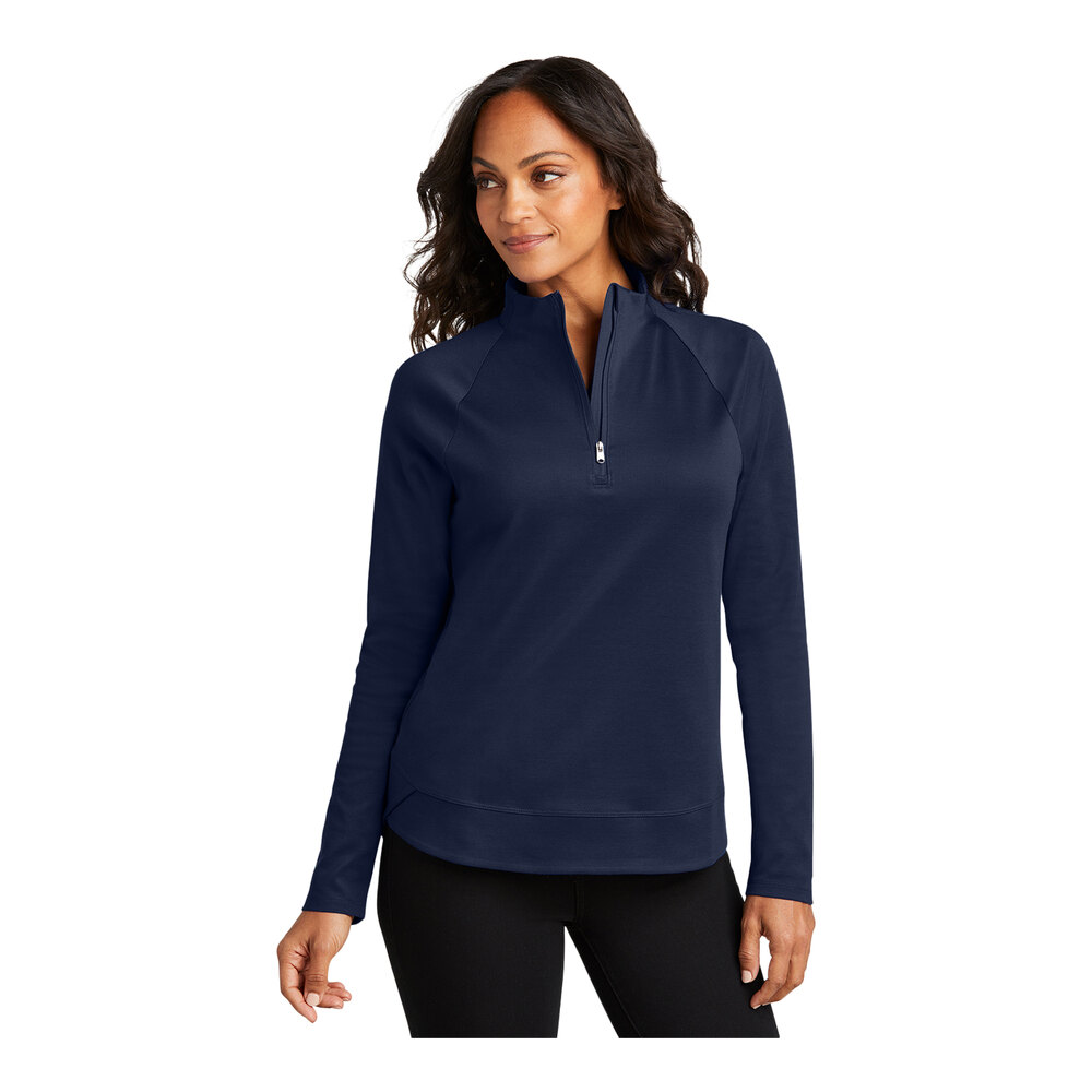 Port Authority LK870 Women's True Navy C-FREE Cypress Quarter-Zip ...