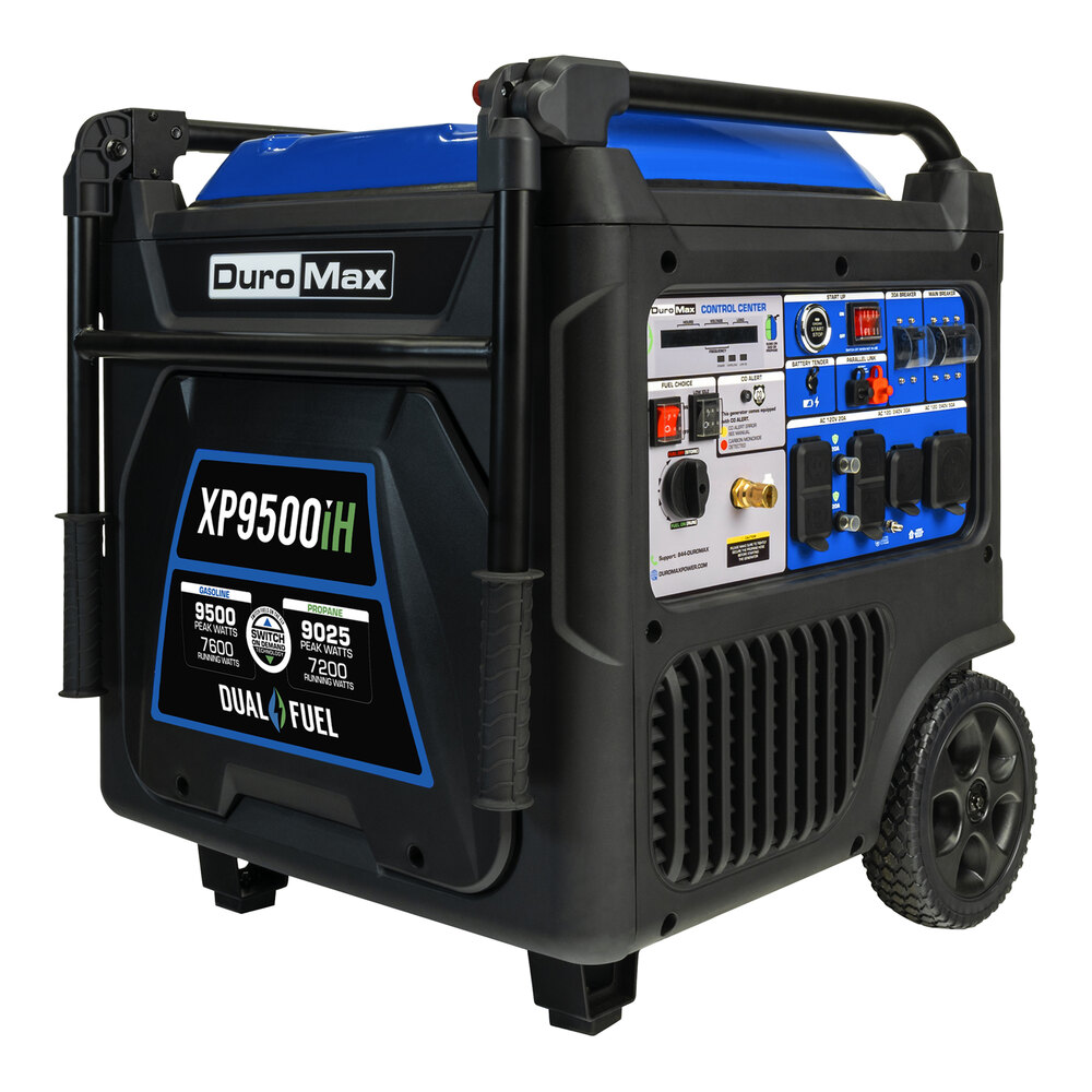 DuroMax XP9500IH iH Series 459 CC Dual Fuel Inverter Portable Generator ...