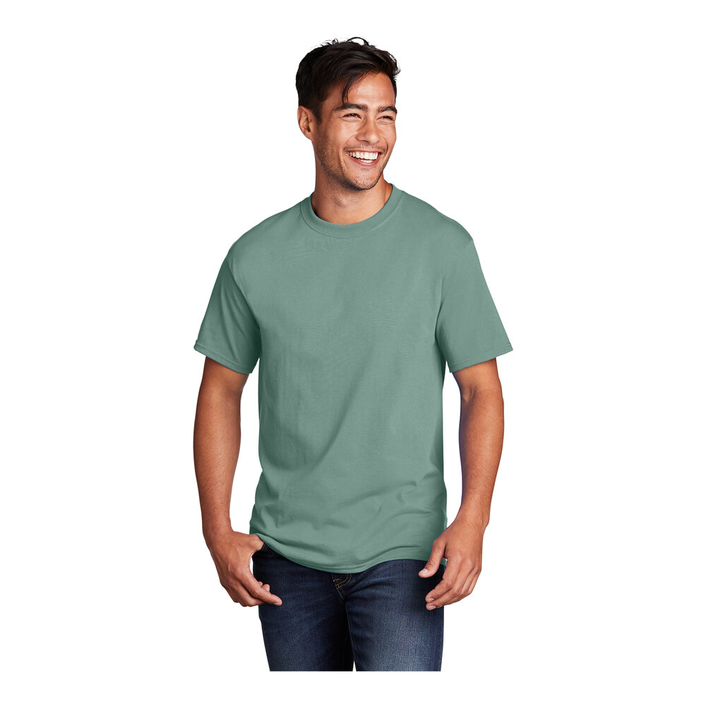 Port & Company PC54 Unisex Customizable Laurel Green Short Sleeve T ...