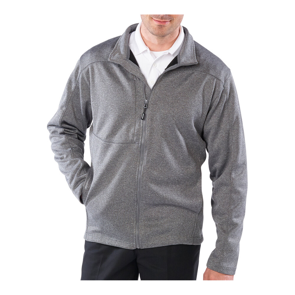 Edwards 3440 Unisex Customizable Gray Heather / Black Performance Tek ...