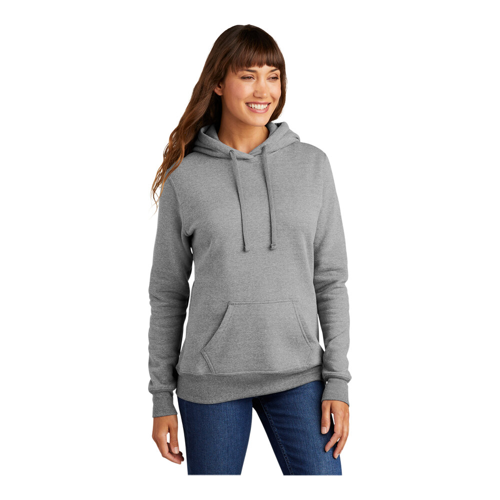 Port & Company LPC78H Women's Customizable Athletic Heather Core Fleece Pullover Hoodie ...