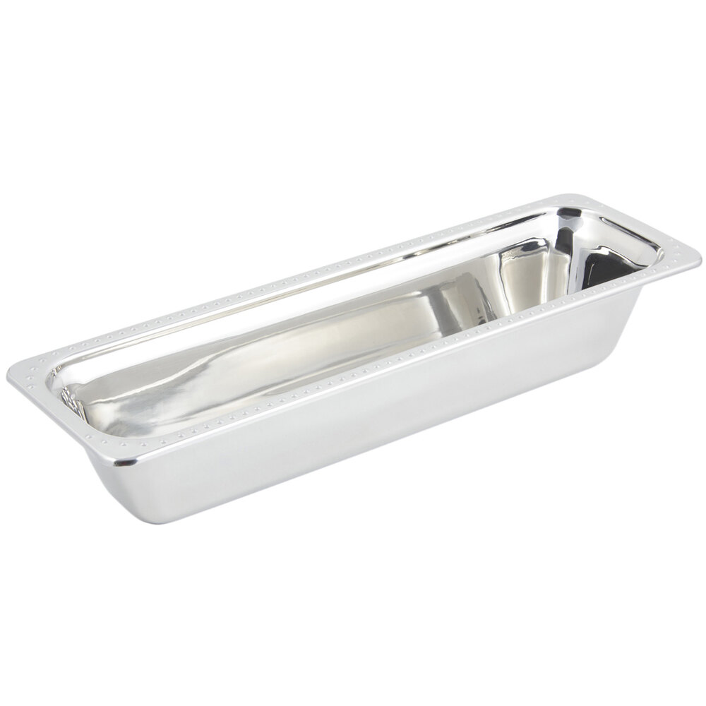 Bon Chef 5312 21" x 7" x 4" Stainless Steel 4 Qt. Half Size Long ...