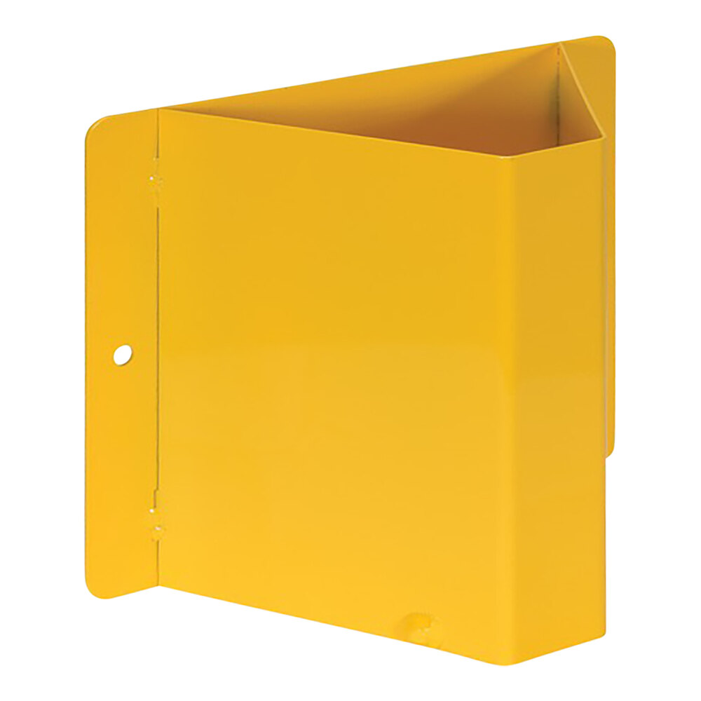 Vestil 12" x 6 1/4" x 9 3/4" Yellow Steel Truck-Mounted Wheel Chock ...
