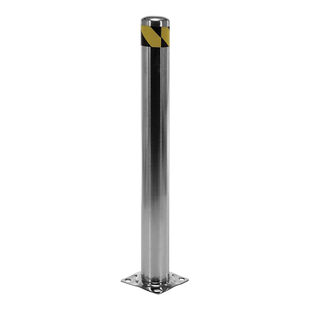 Vestil 8" x 8" x 36" Stainless Steel Fixed Safety Bollard BOL-SS-36-4.5