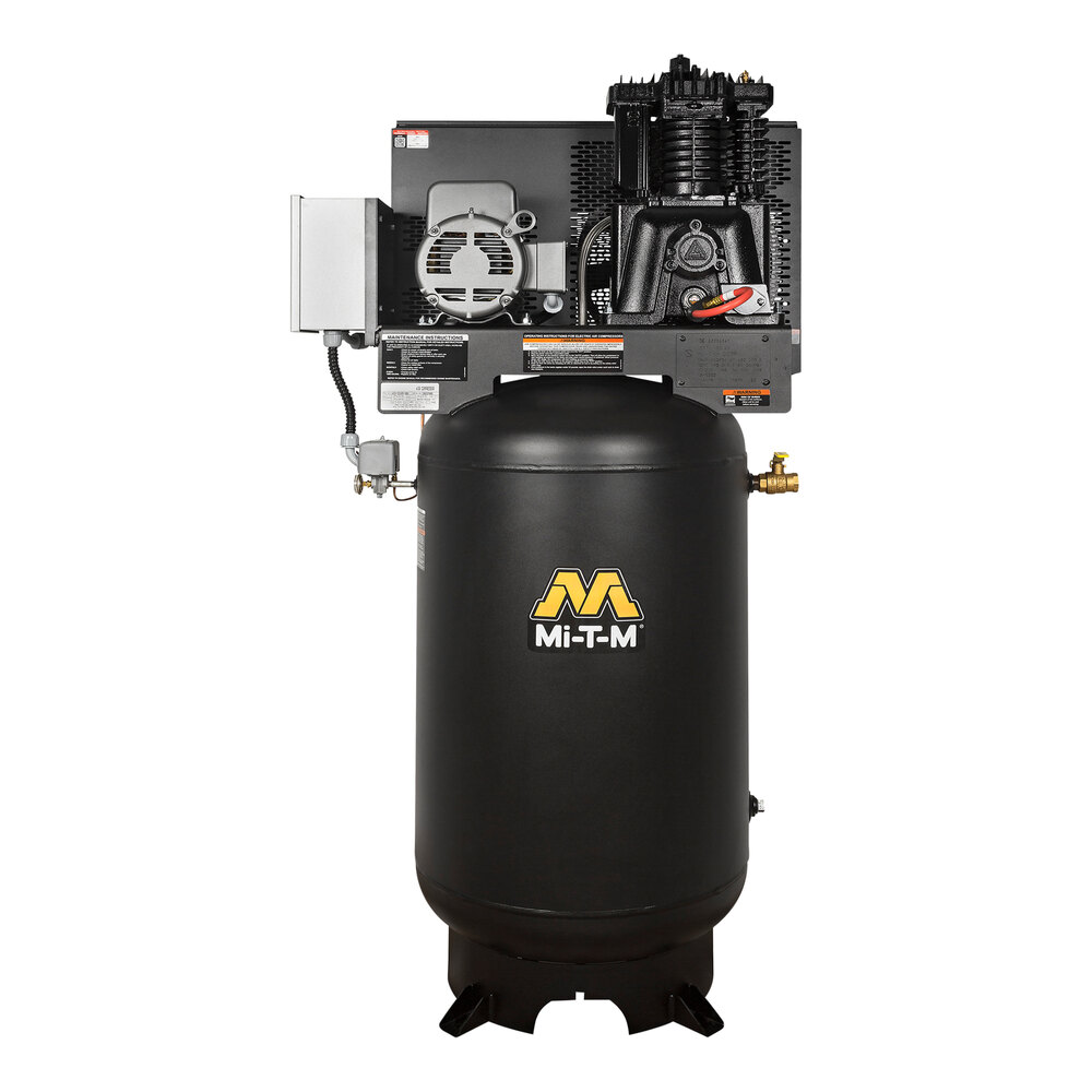 Mi-T-M 80 Gallon Carbon Steel Two-Stage Stationary Electric Simplex ...