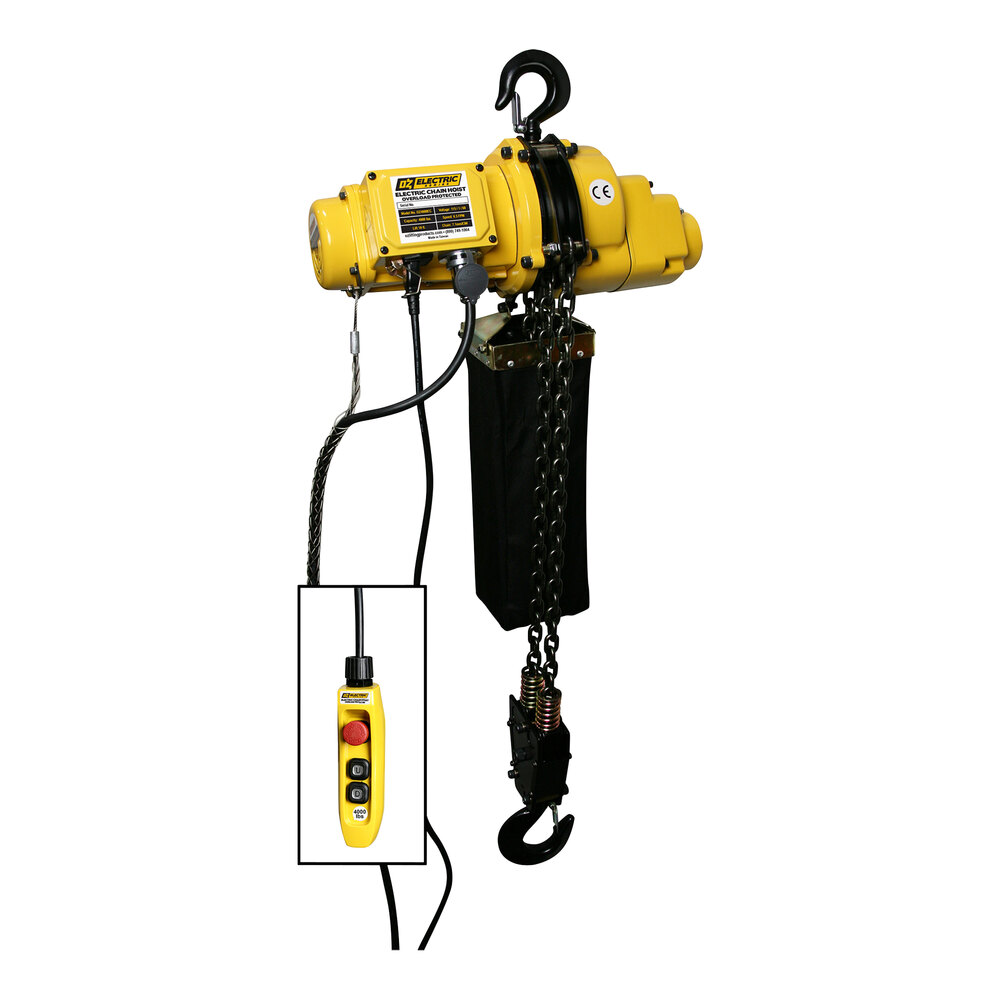 OZ Lifting Products 2 Ton Electric Chain Hoist with 20' Lift OZ4000EC ...