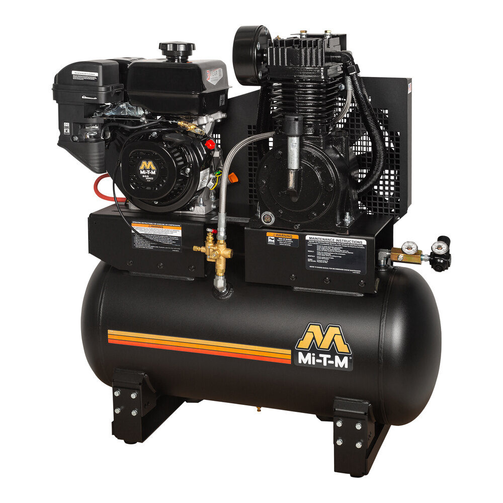 Mi-T-M 30 Gallon Carbon Steel Two-Stage Stationary Gas-Powered ...
