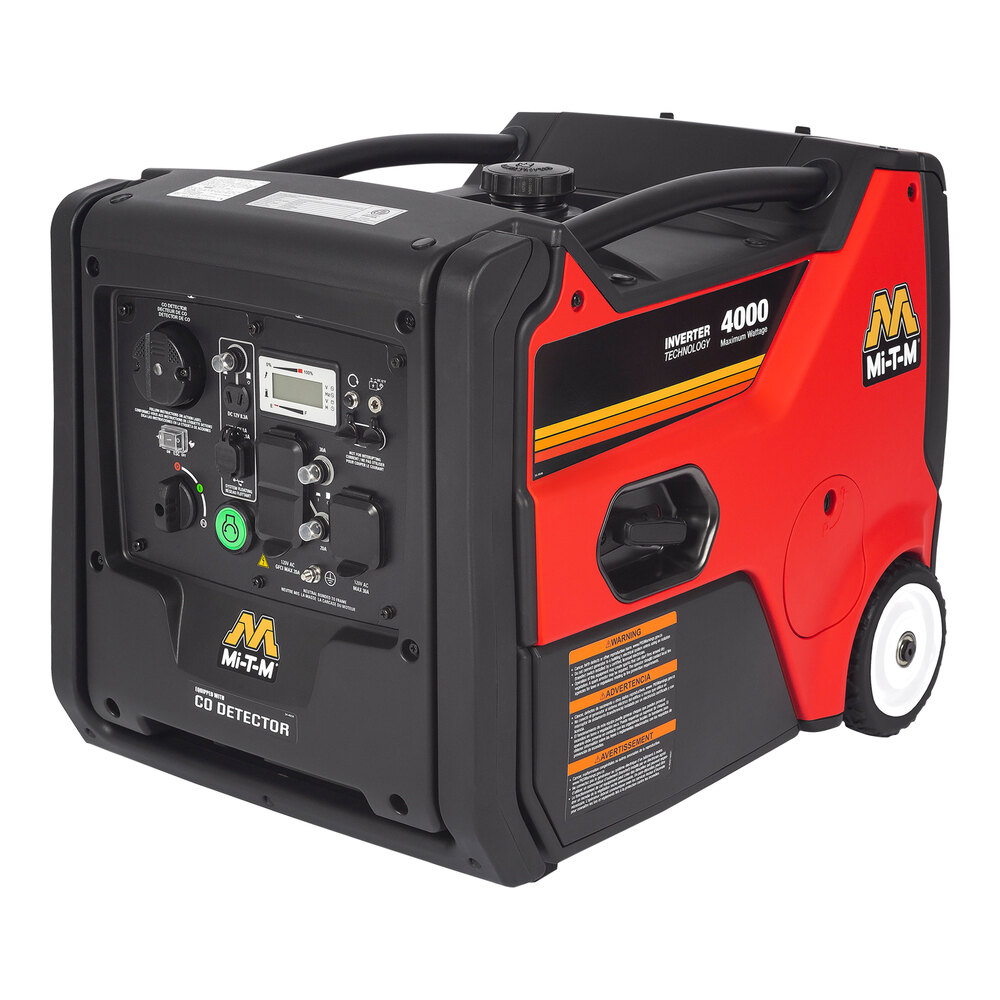 Mi-T-M Gasoline-Powered Portable Inverter Generator with Electric ...