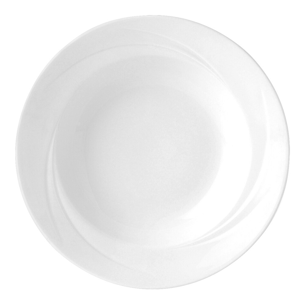 Steelite Distinction Alvo 12 oz. White Embossed Soup / Pasta Plate - 24 ...