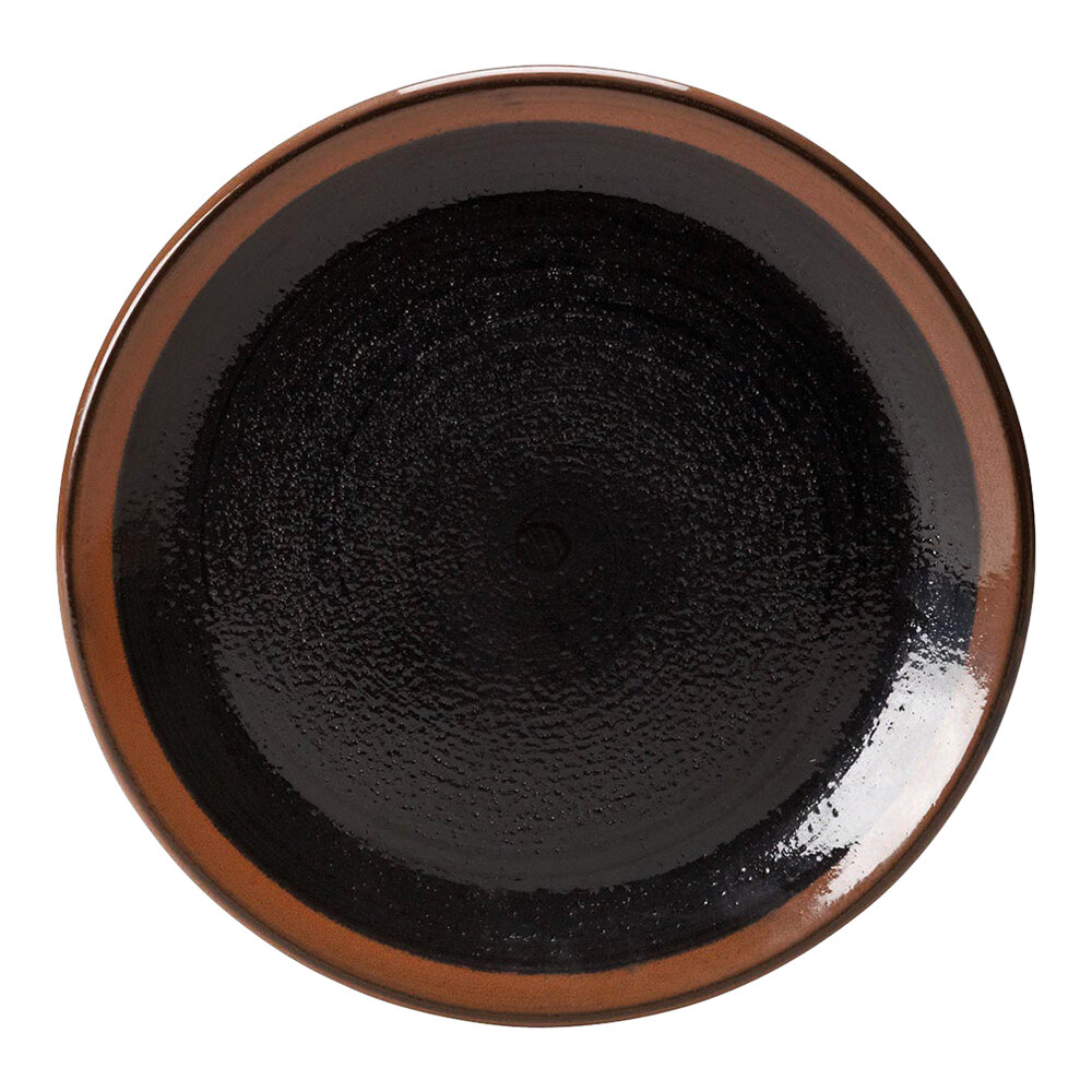 Steelite Distinction Koto 8" Black Coupe Plate - 24/Case