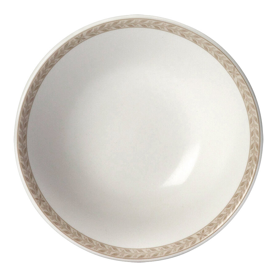Steelite Distinction Antoinette 16 Oz White Oatmeal Bowl With Gold