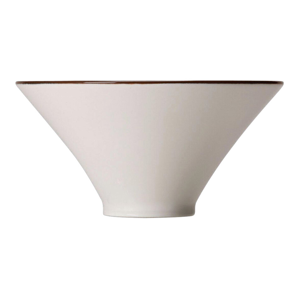 Steelite Distinction Koto 38 oz. Black and White Axis Bowl - 6/Case