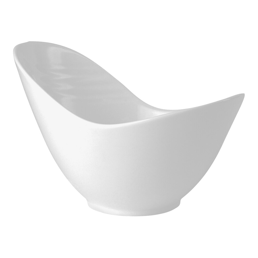 Steelite Distinction Organics 8 oz. White Embossed Tall Bowl - 6/Case