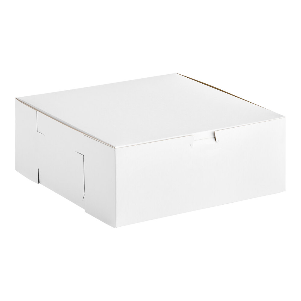 Southern Champion 10" x 10" x 4" White Cake / Bakery Box - 100/Case