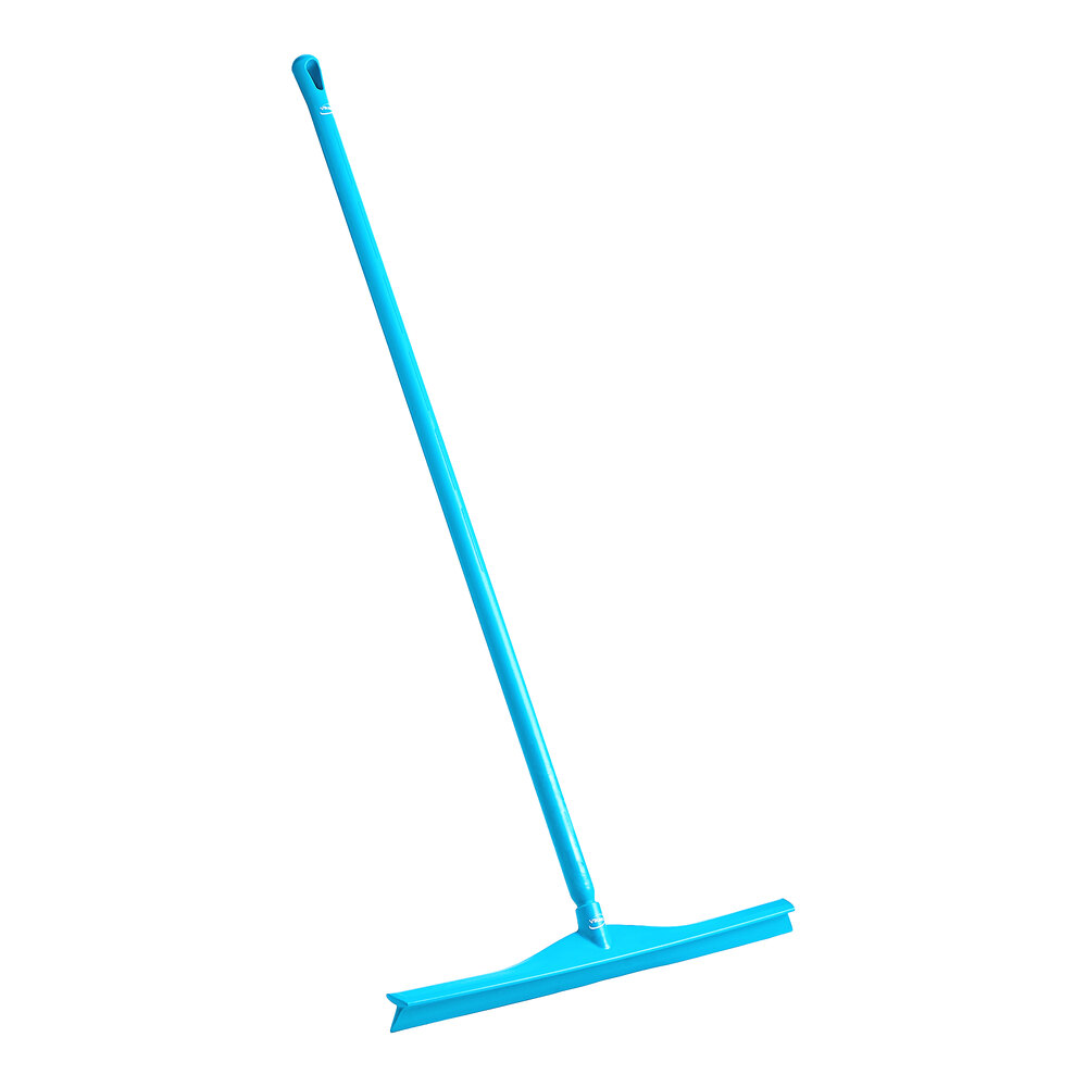 Vikan 23 5/8" Blue Ultra-Hygienic Single Blade Rubber Floor Squeegee ...