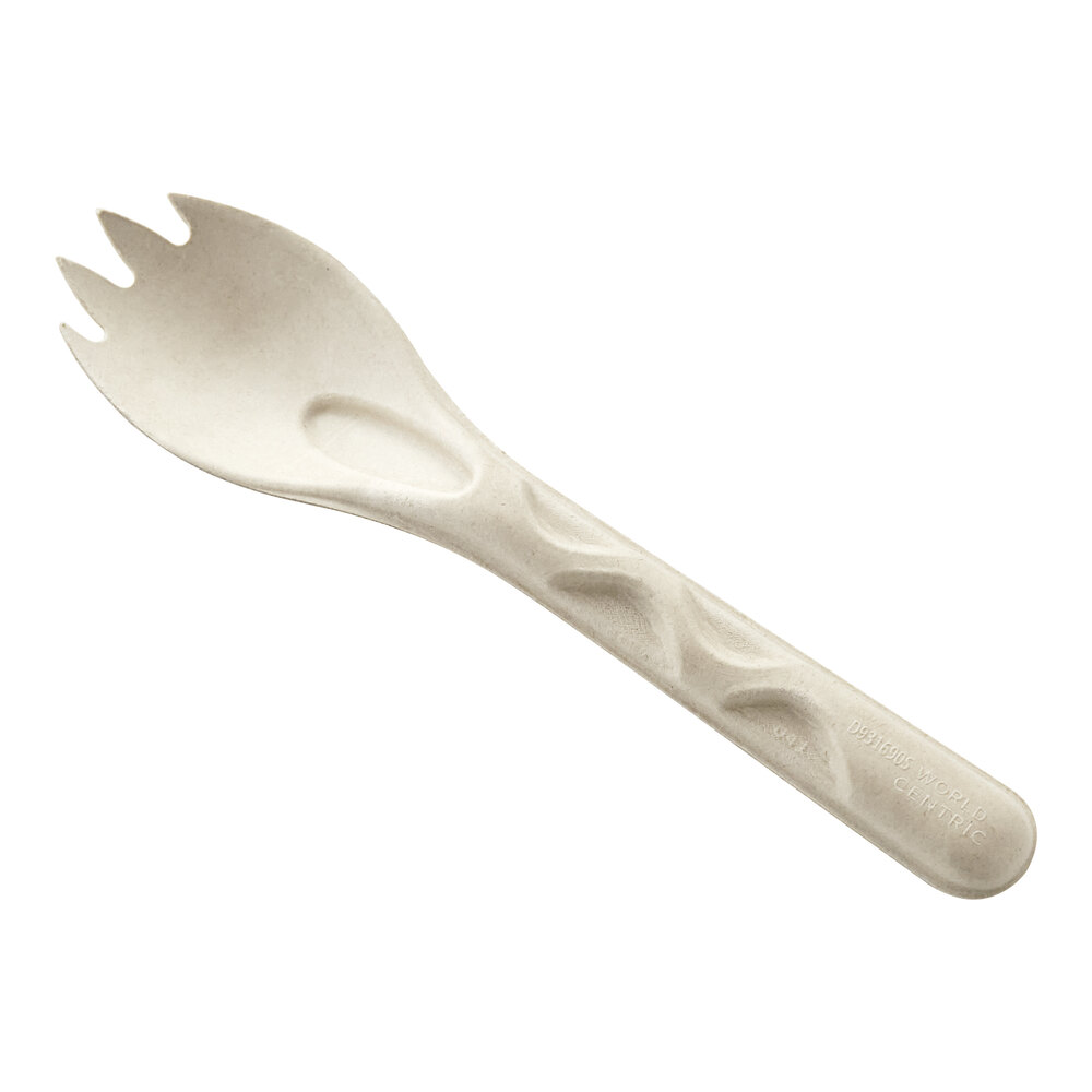World Centric 6" Compostable Fiber Spork - 1,000/Case