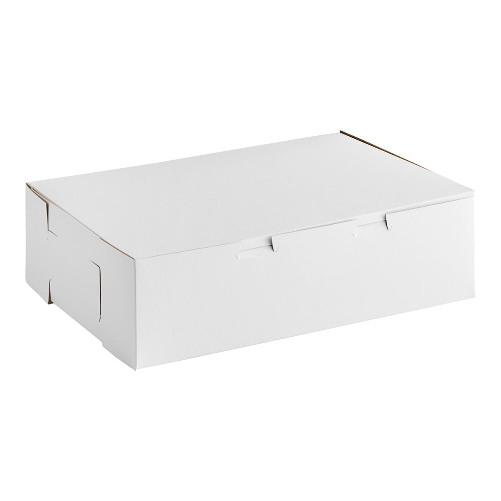 Southern Champion 14" x 10" x 4" White Quarter Sheet Cake / Bakery Box ...
