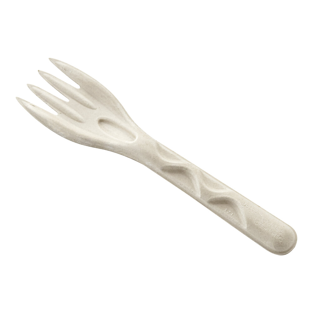 World Centric 6" Compostable Fiber Fork - 100/Pack