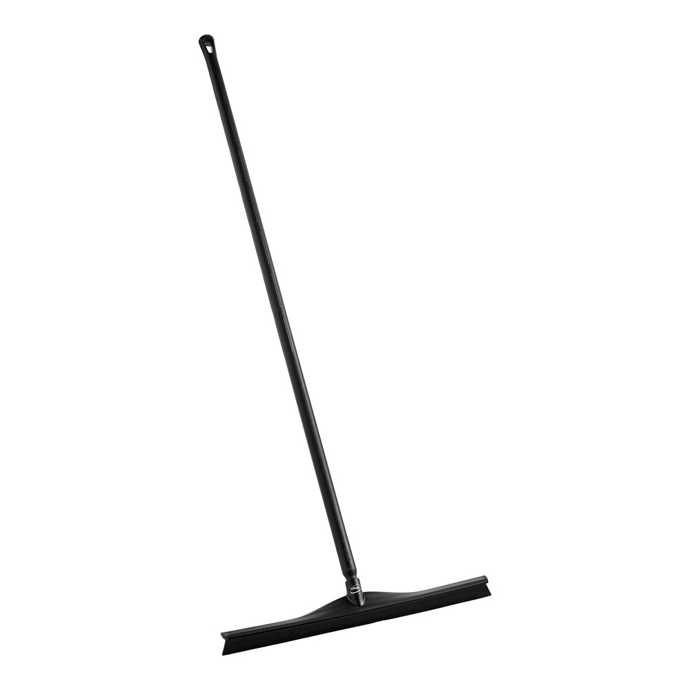 Vikan 23 5/8" Black Ultra-Hygienic Single Blade Rubber Floor Squeegee ...