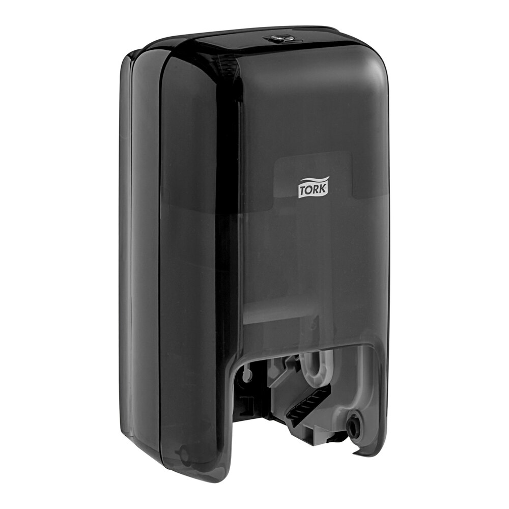 Tork OptiServe 473528 Coreless Black Double Roll Toilet Tissue Dispenser T7 / T5