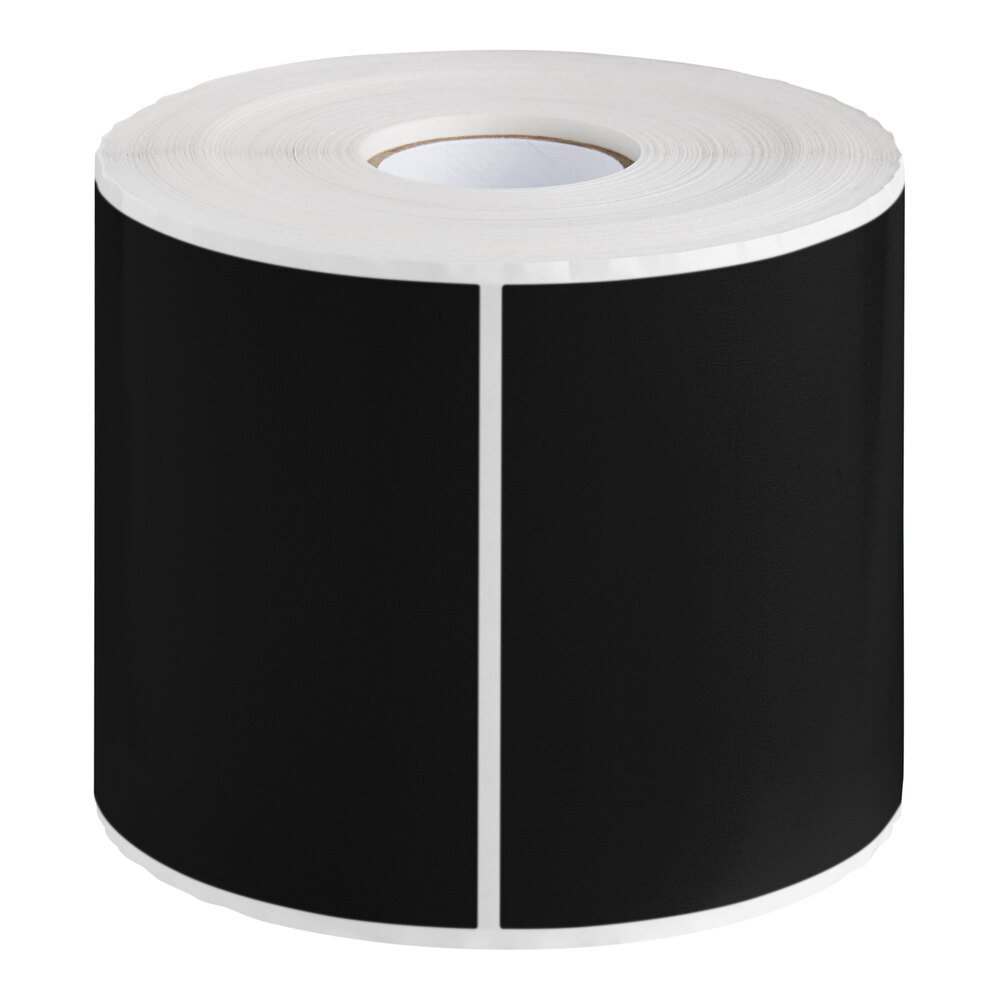 Lavex 4" x 6" Black Semi-Gloss Paper Permanent Rectangular Inventory ...