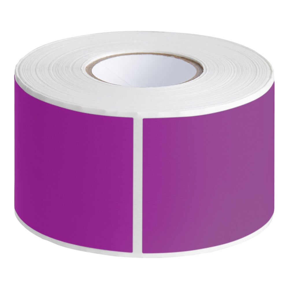Lavex 2" x 3" Purple Semi-Gloss Paper Permanent Rectangular Inventory ...