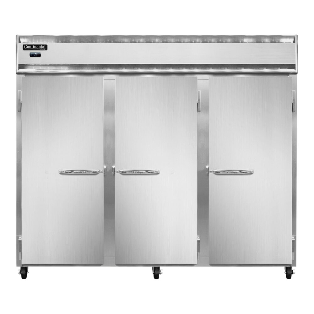 Continental Refrigerator 3FE-N-SA 85 1/2" Solid Door Extra Wide Reach ...
