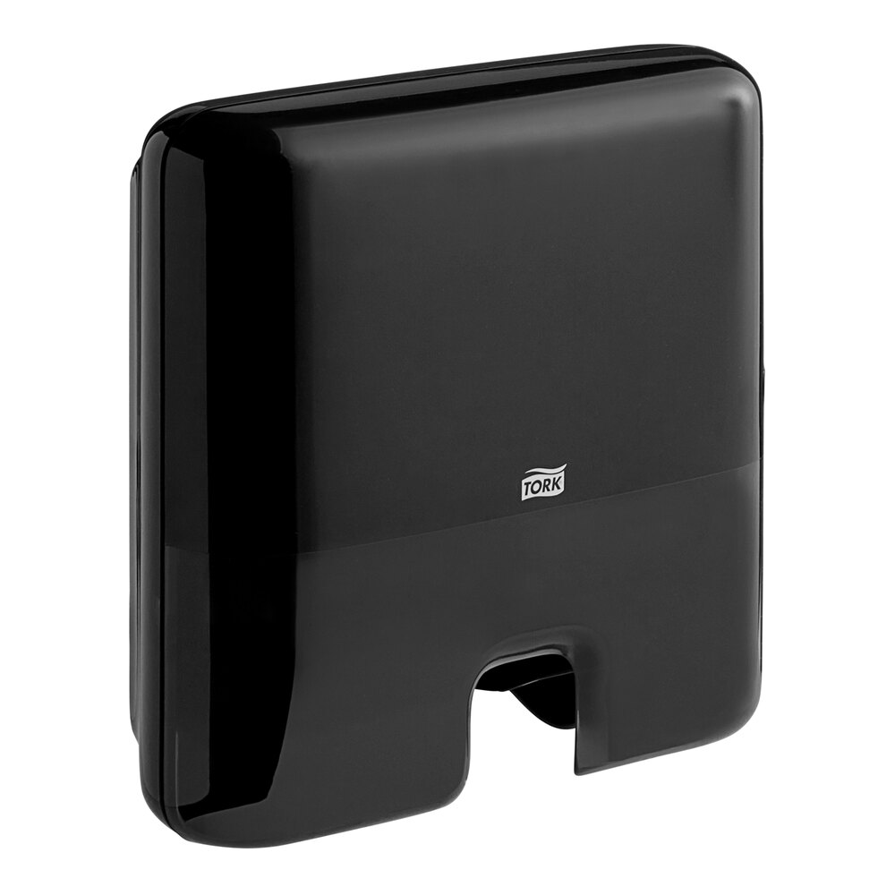 Tork Xpress 553128 Black Mini Wall-Mount Multifold Hand Towel Dispenser H2