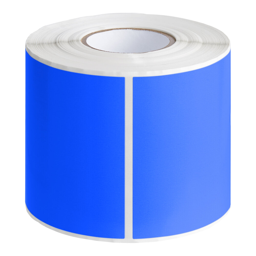 Lavex 3" x 6" Light Blue Semi-Gloss Paper Permanent Rectangular ...