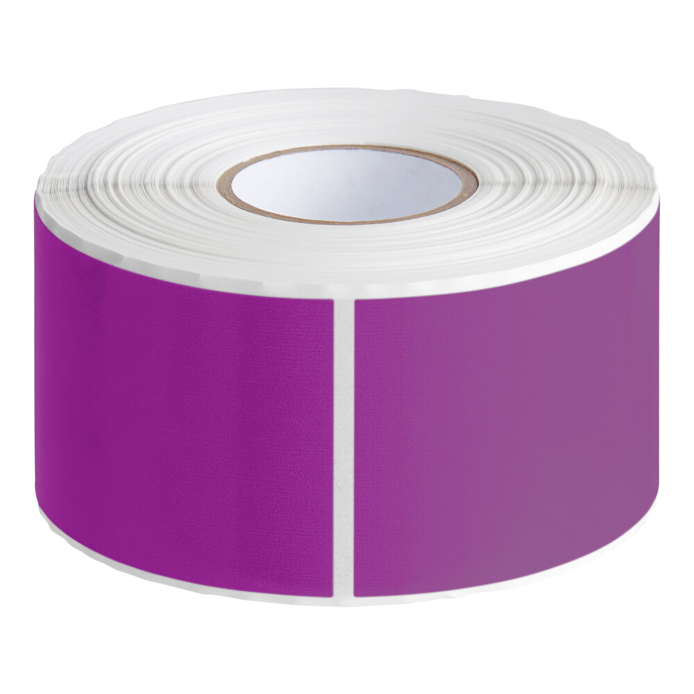 Lavex 2" x 4" Purple Semi-Gloss Paper Permanent Rectangular Inventory ...