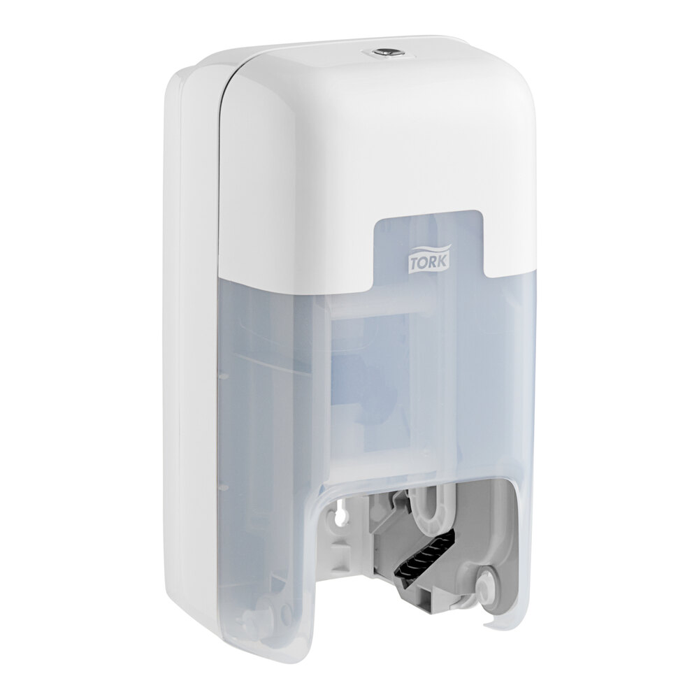 Tork OptiServe 473520 Coreless White Double Roll Toilet Tissue Dispenser T7 / T5