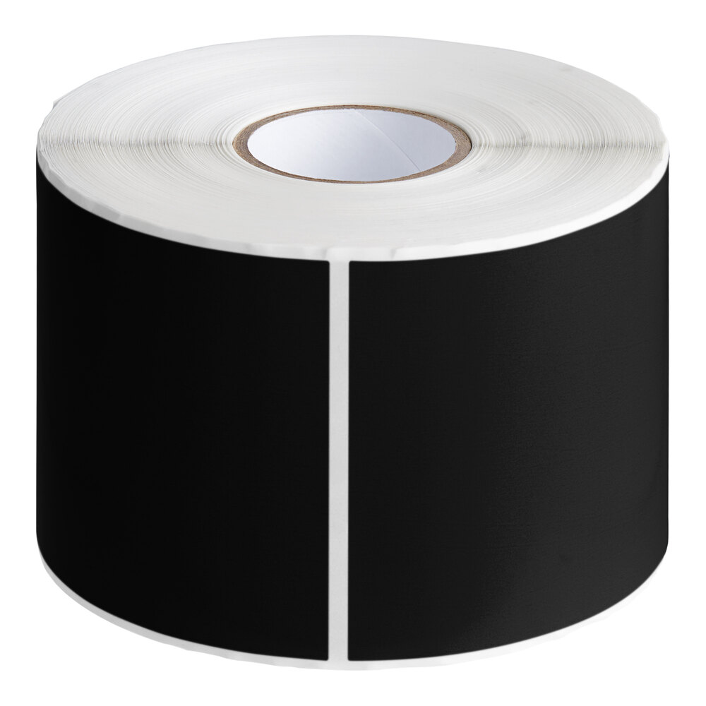 Lavex 3" x 10" Black Semi-Gloss Paper Permanent Rectangular Inventory ...