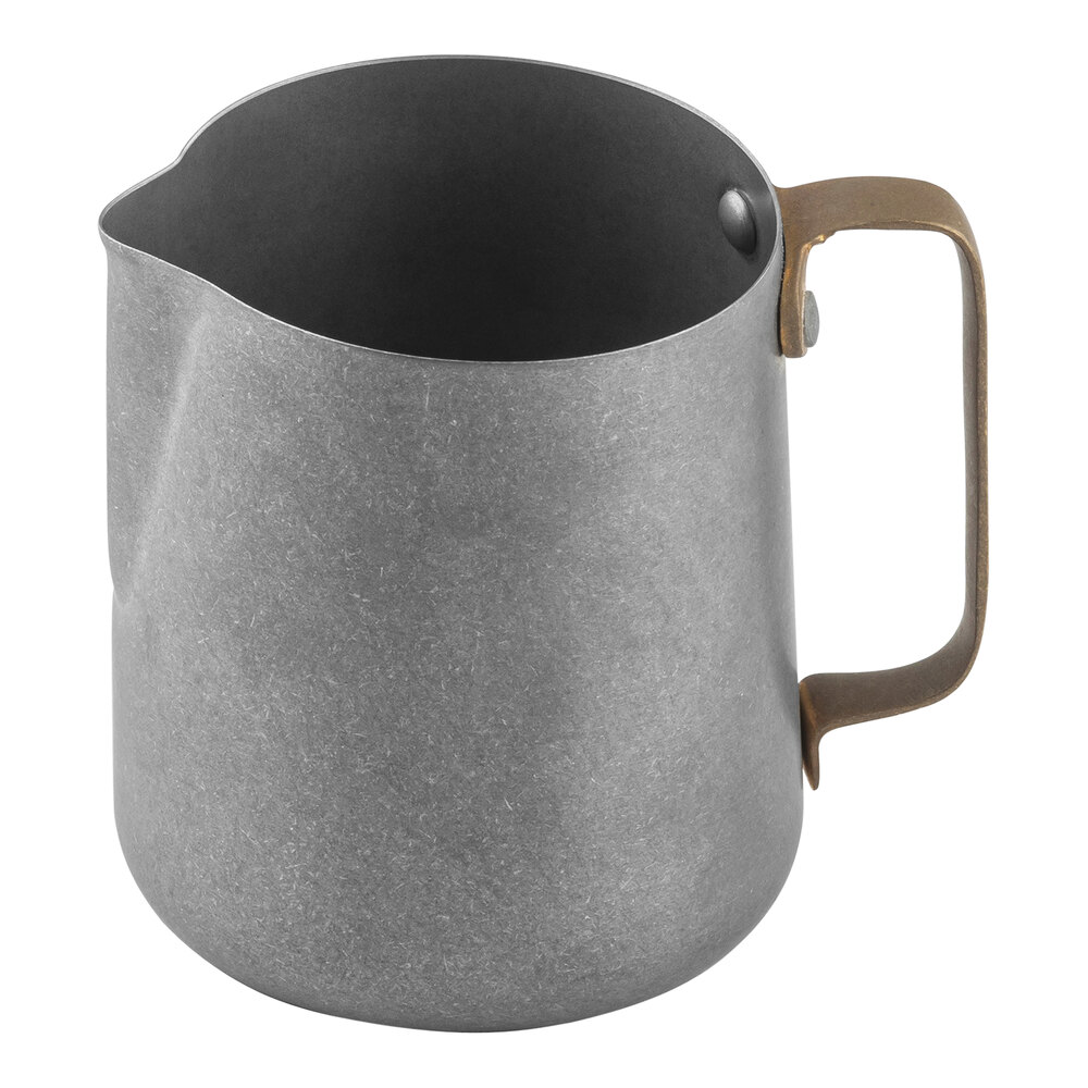 TableCraft 18 oz. Vintage Finish Stainless Steel Frothing Pitcher with ...
