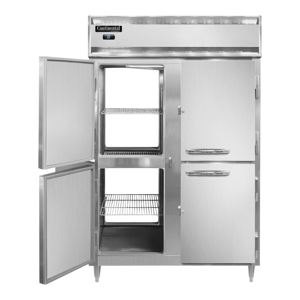 Continental Refrigerator 2F-N-PT-HD 52" Half-Door Pass-Through Freezer ...