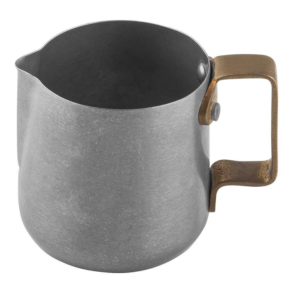 Tablecraft 14 oz. Vintage Finish Stainless Steel Frothing Pitcher with ...