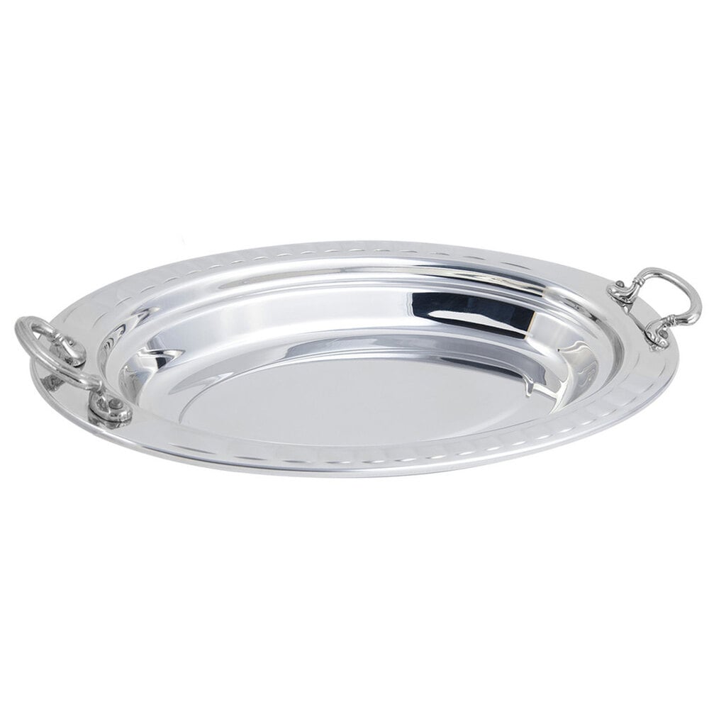 Bon Chef 5688HRSS 19" x 11" x 2" Stainless Steel 2.5 Qt. Arches Design ...