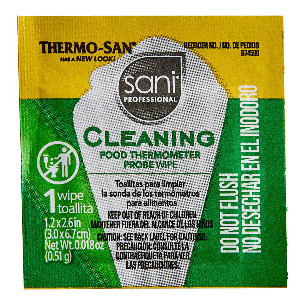 Sani Professional B74500 Food Thermometer Probe Wipes - 1,500/Case