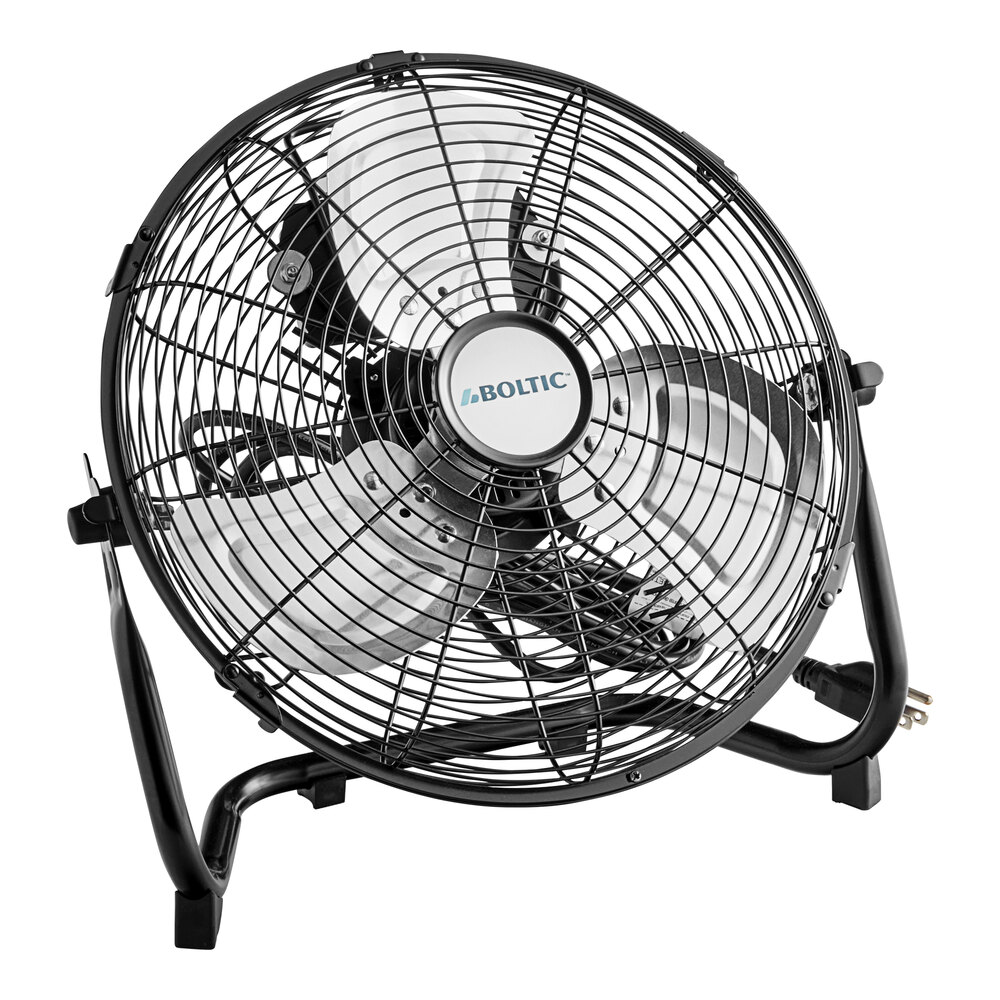 Boltic 12" Black Powder-Coat 3-Speed 125-Degree Tilt Portable High ...